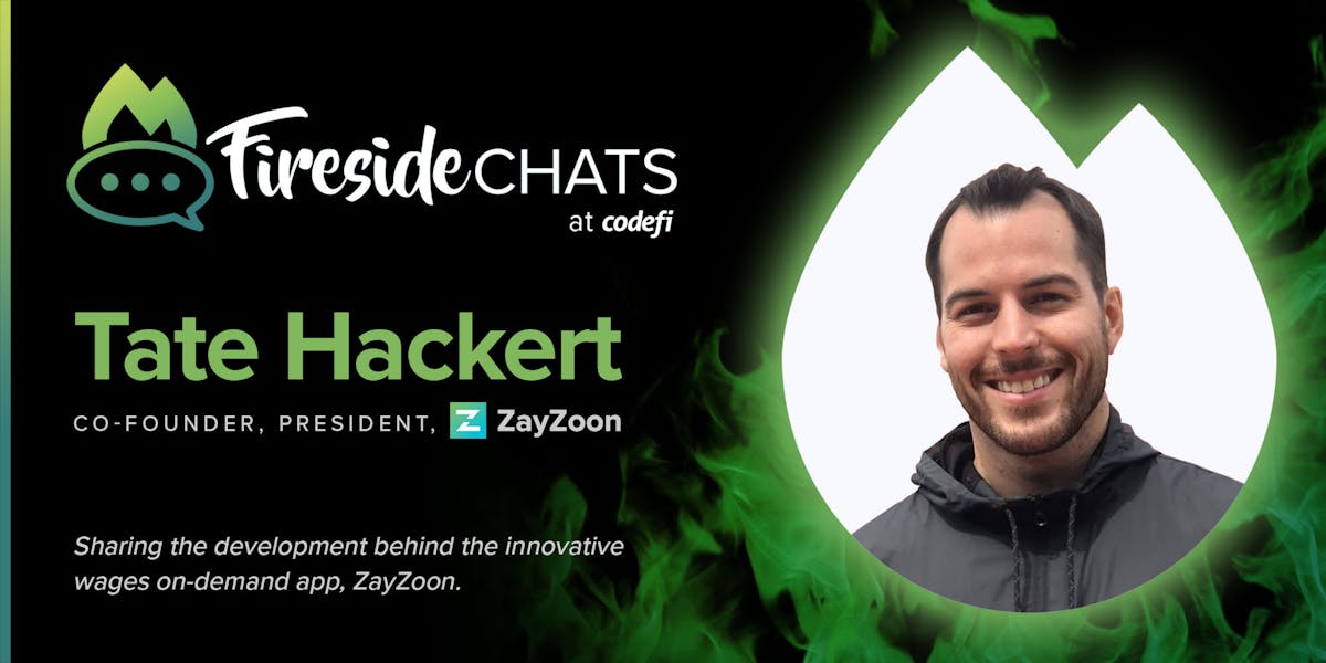 Fireside Chat with Tate Hackert of ZayZoon | Events | Codefi