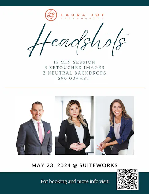Headshots Sessions with Laura Joy Photography | Events | SuiteWorks ...