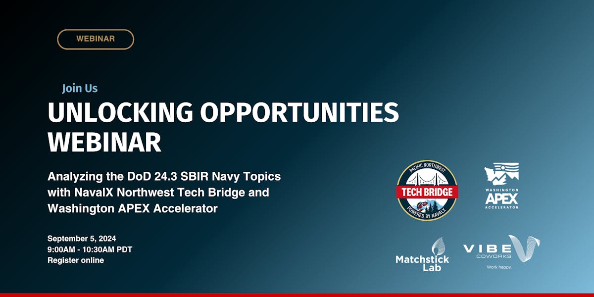 Unlocking Opportunities Webinar: Analyzing the DOD 24.3 SBIR Navy Topics | Events | Vibe Coworks