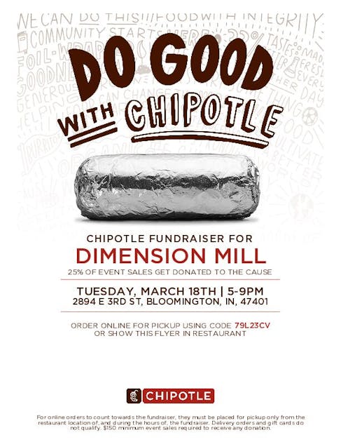The Mill Fundraiser at Chipotle | Events | The Mill
